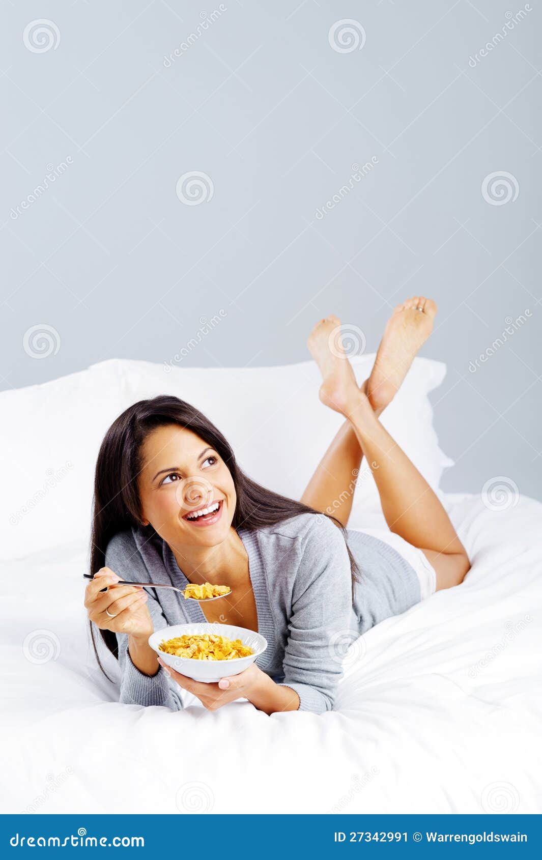 Happy cornflake girl stock image. Image of hispanic, beauty - 27342991