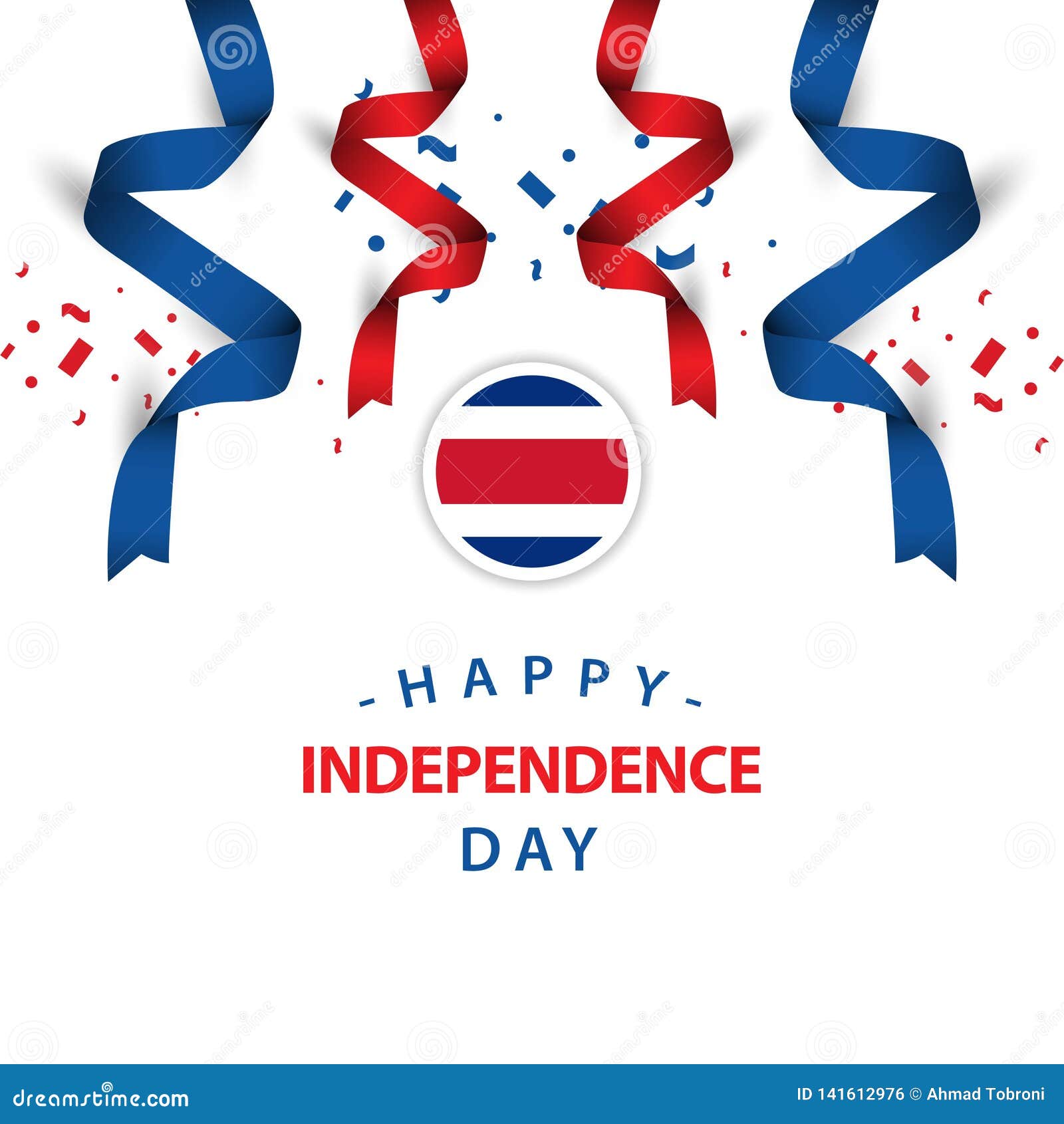 Happy Costa Rica Independence Day Vector Template Design Illustration ...