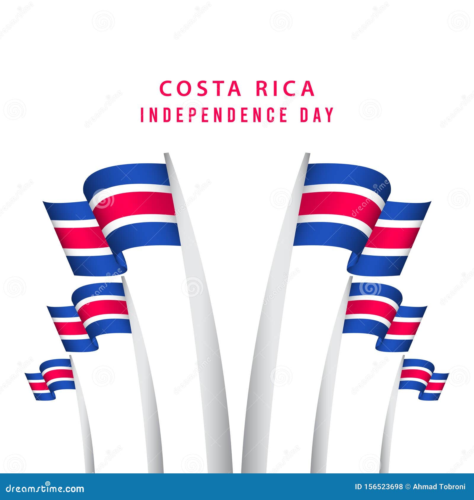 Happy Costa Rica Independence Day Vector Template Design Illustration ...