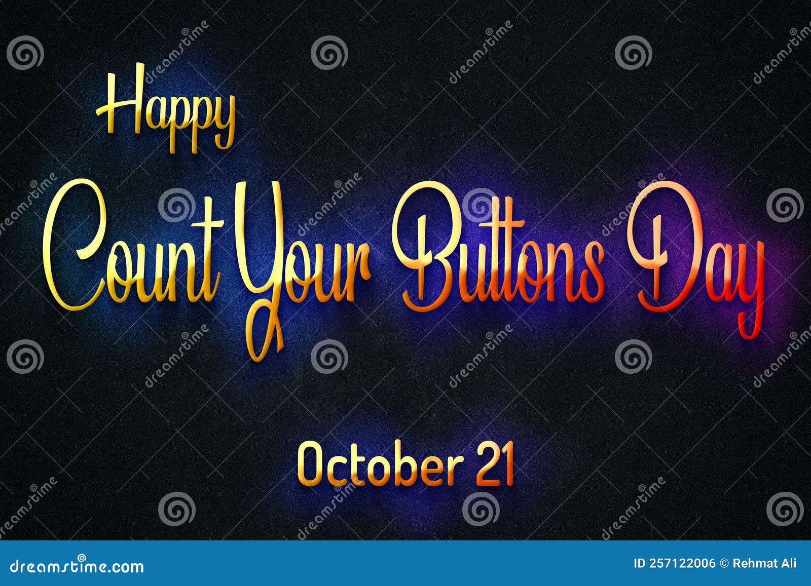 Happy Count Your Buttons Day, October 21, Empty Space for Text, Copy ...