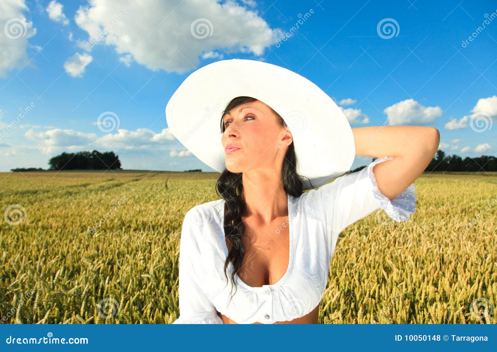 Happy country girl stock photo. Image of fresh, hair - 10050148