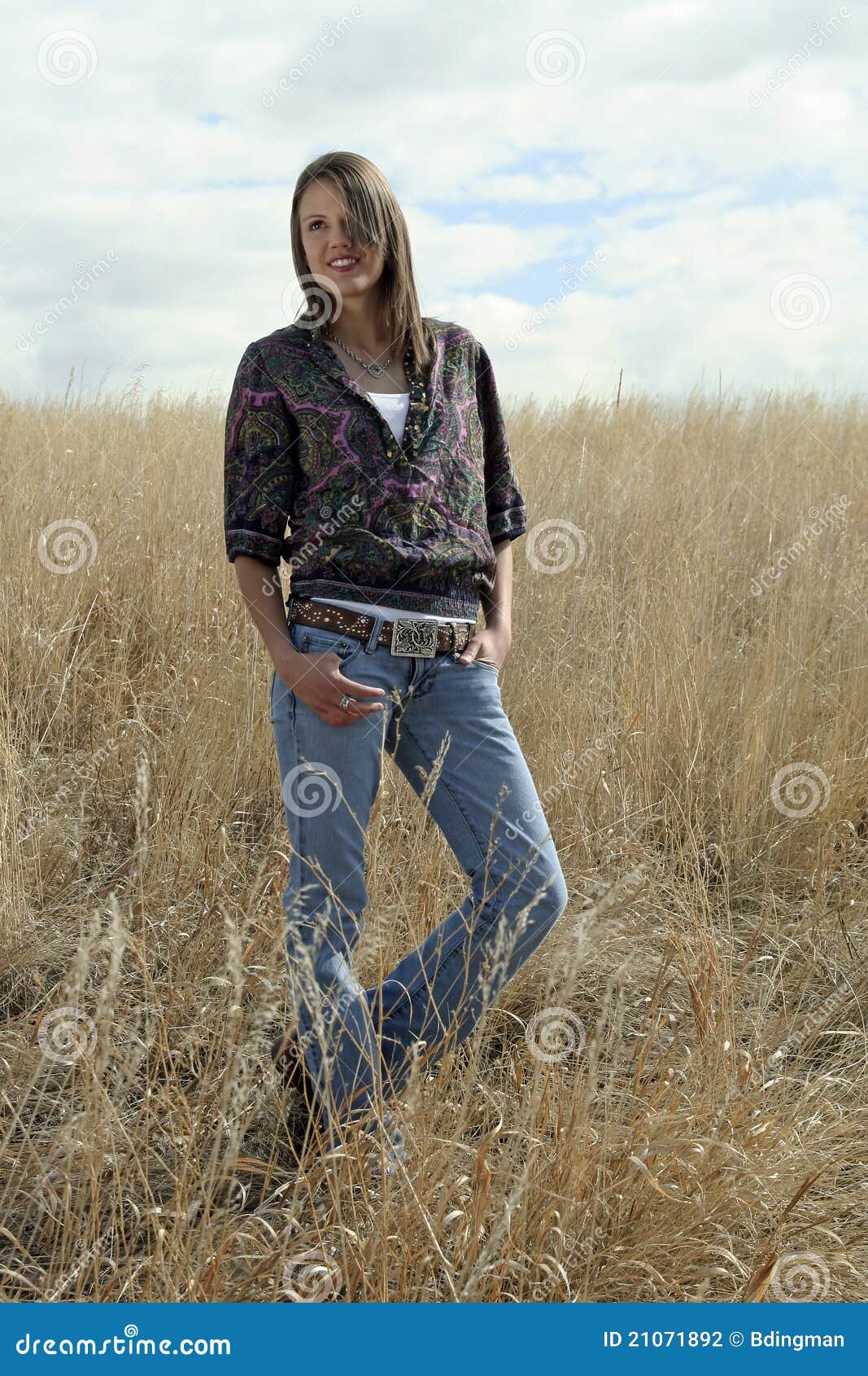 Happy Country Girl stock photo. Image of american, beauty - 21071892