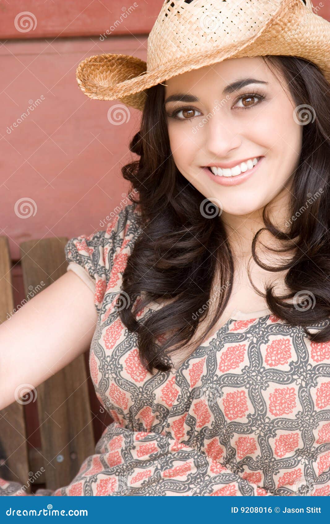Happy Country Girl stock photo. Image of smile, brown - 9208016