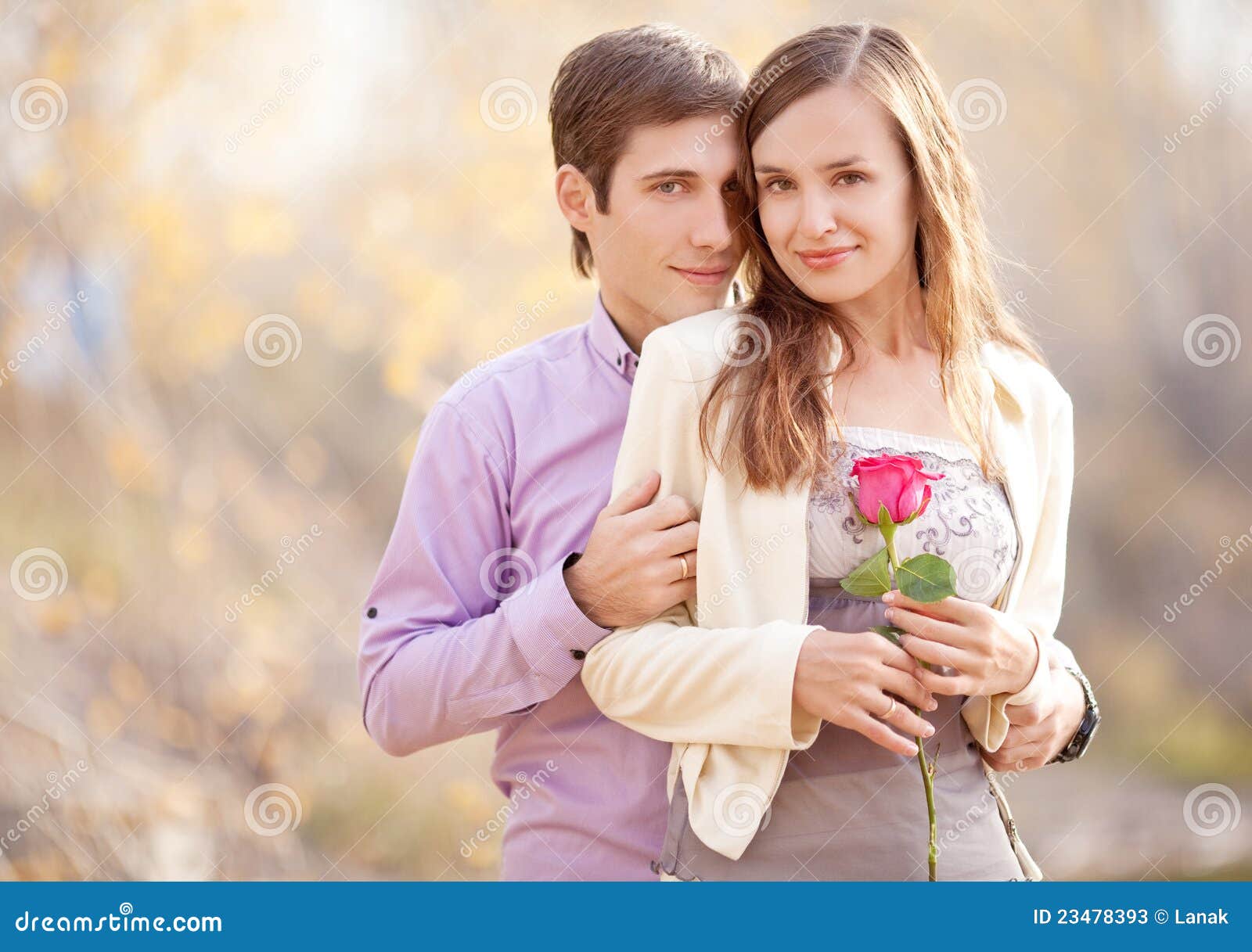Happy couple stock image. Image of flower, outsides, couple - 23478393