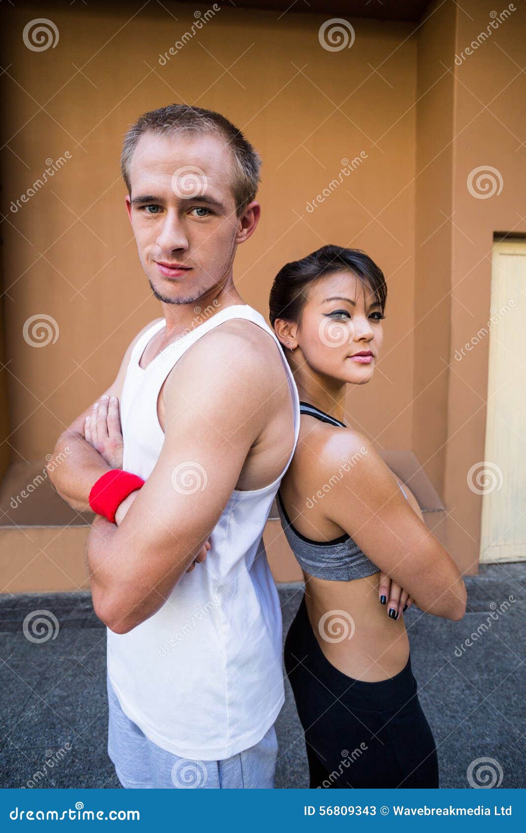 Happy couple back to back stock image. Image of female - 56809343
