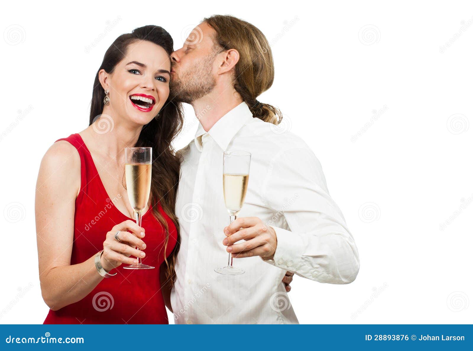 Happy Couple with Champagne Stock Photo - Image of girl, date: 28893876