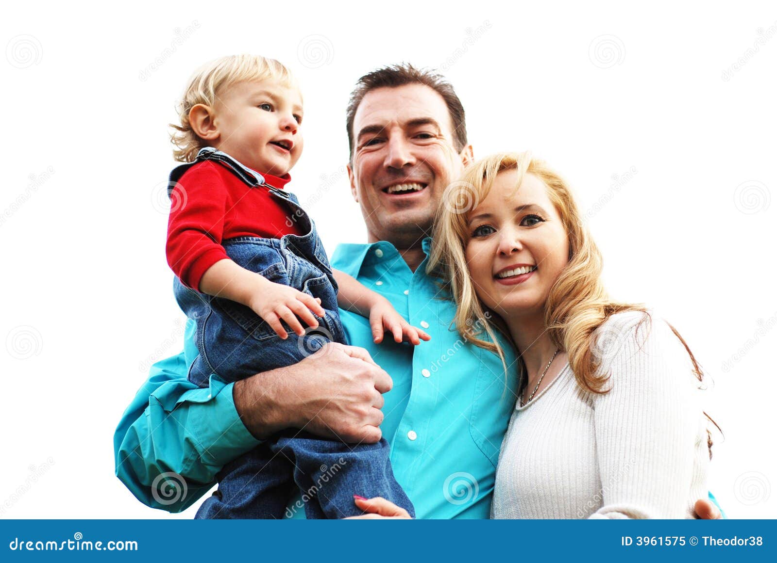 Happy couple with a child stock image. Image of child - 3961575