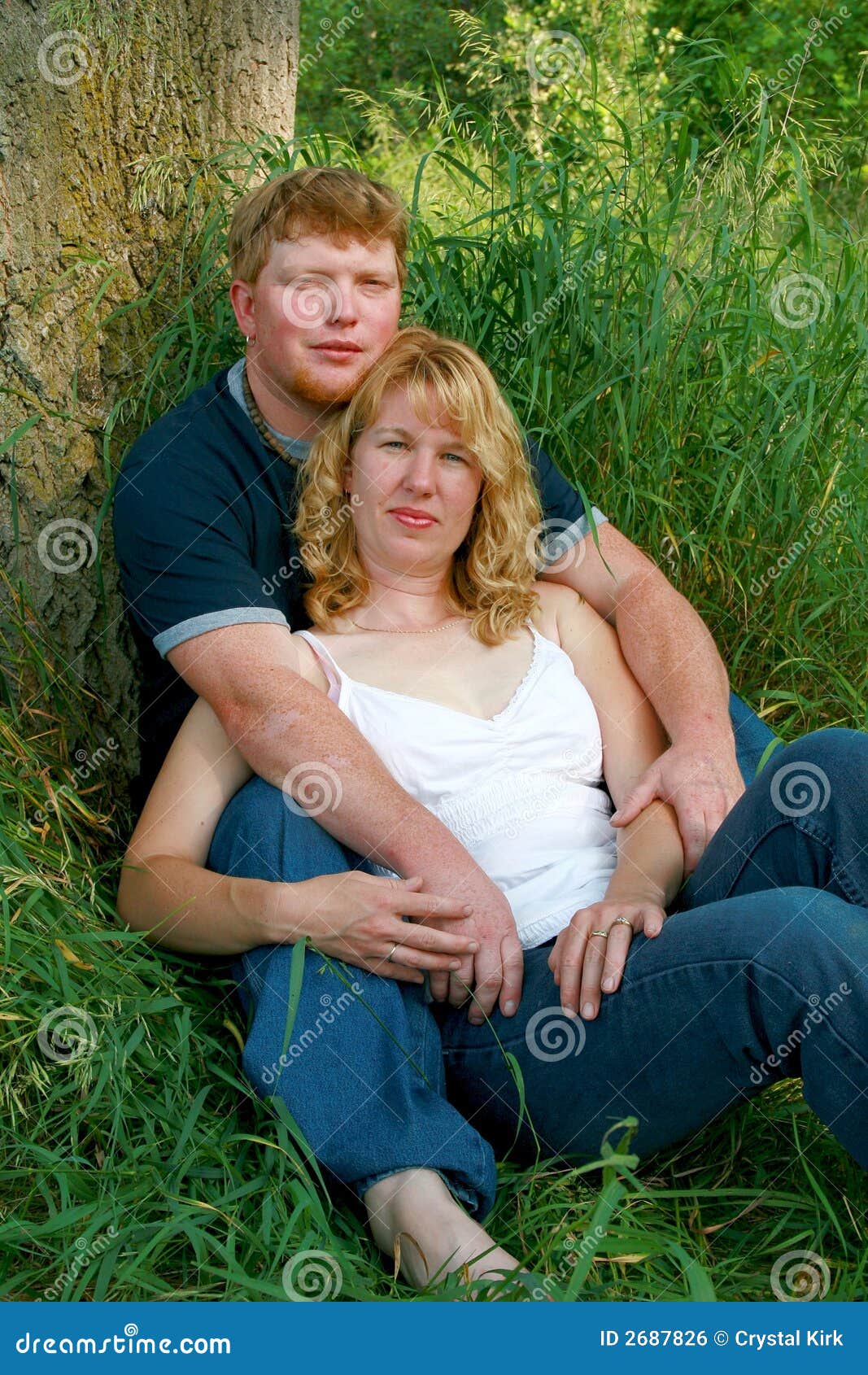 Happy Couple in Countryside Stock Photo - Image of grass, togetherness ...