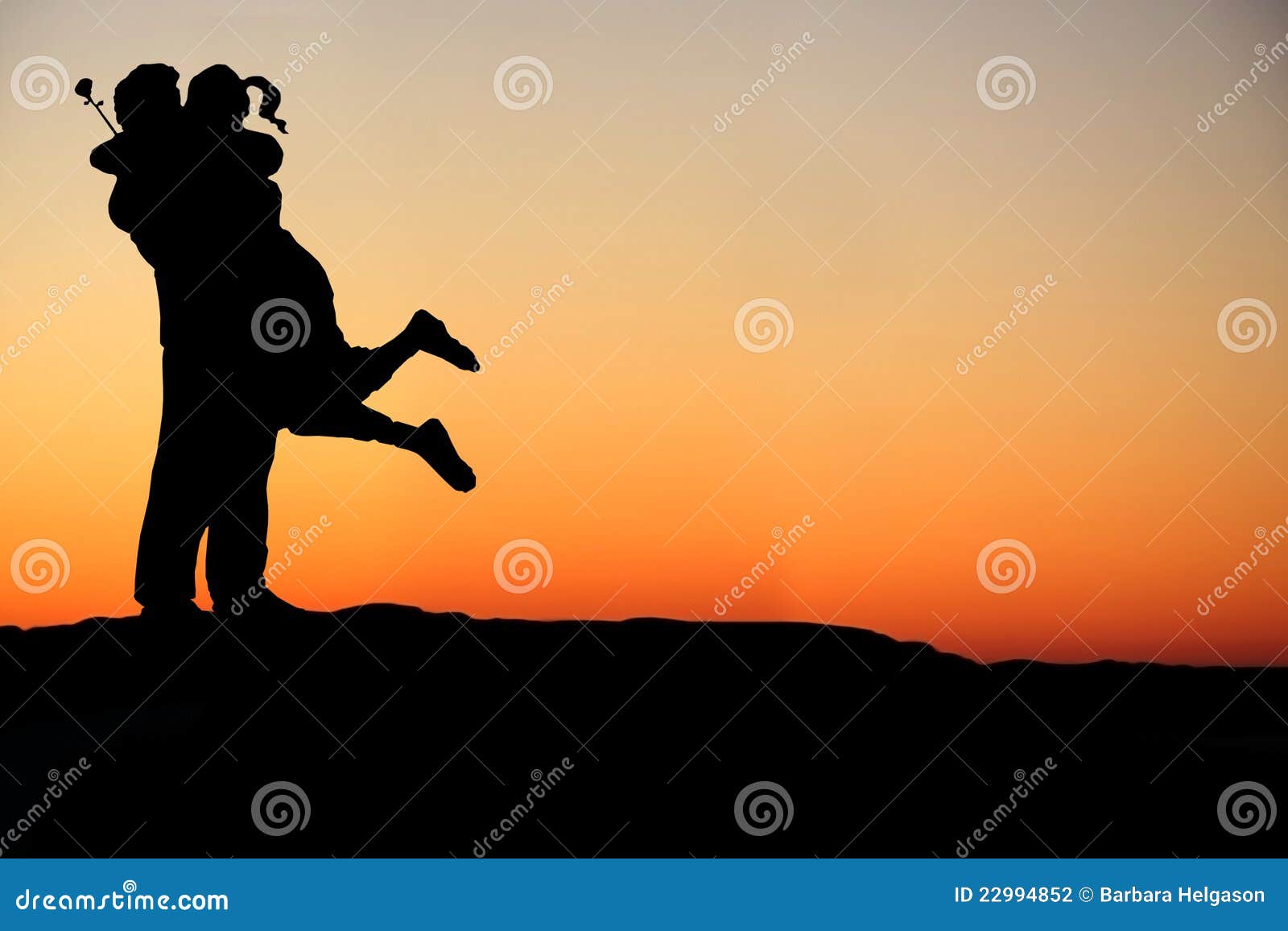 Couple Embrace Silhouette