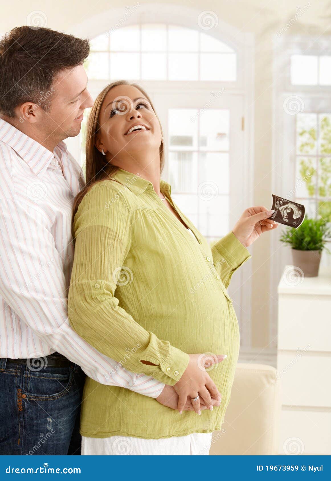 Happy Couple Expecting Baby Stock Image - Image of baby, affection ...