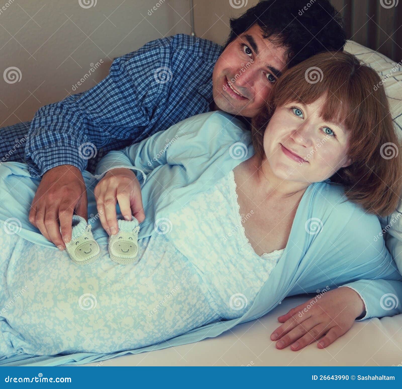 Happy Couple Expecting Baby Stock Photo - Image of clothes, maternity ...