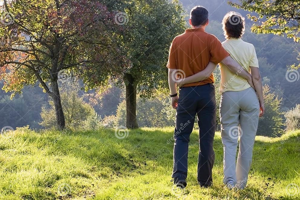 Happy couple in fall stock photo. Image of active, outdoors - 3228090
