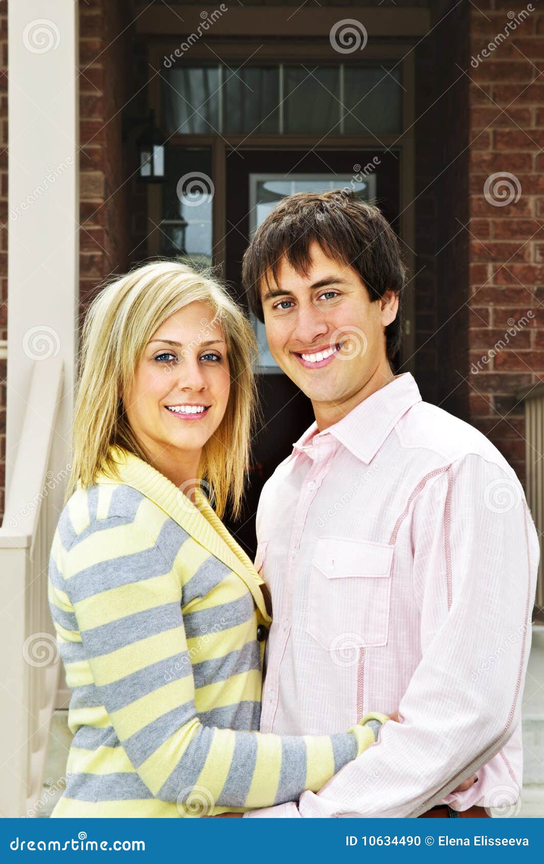 Happy couple at home stock photo. Image of buyers, people - 10634490