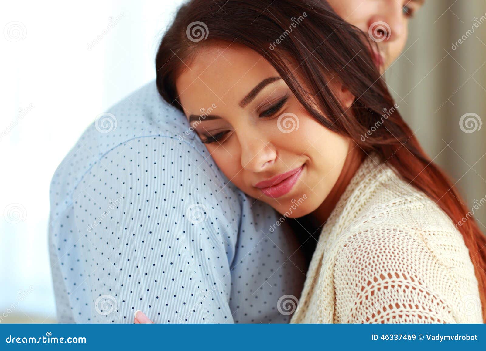 Happy couple hugging stock image. Image of hugged, pretty - 46337469