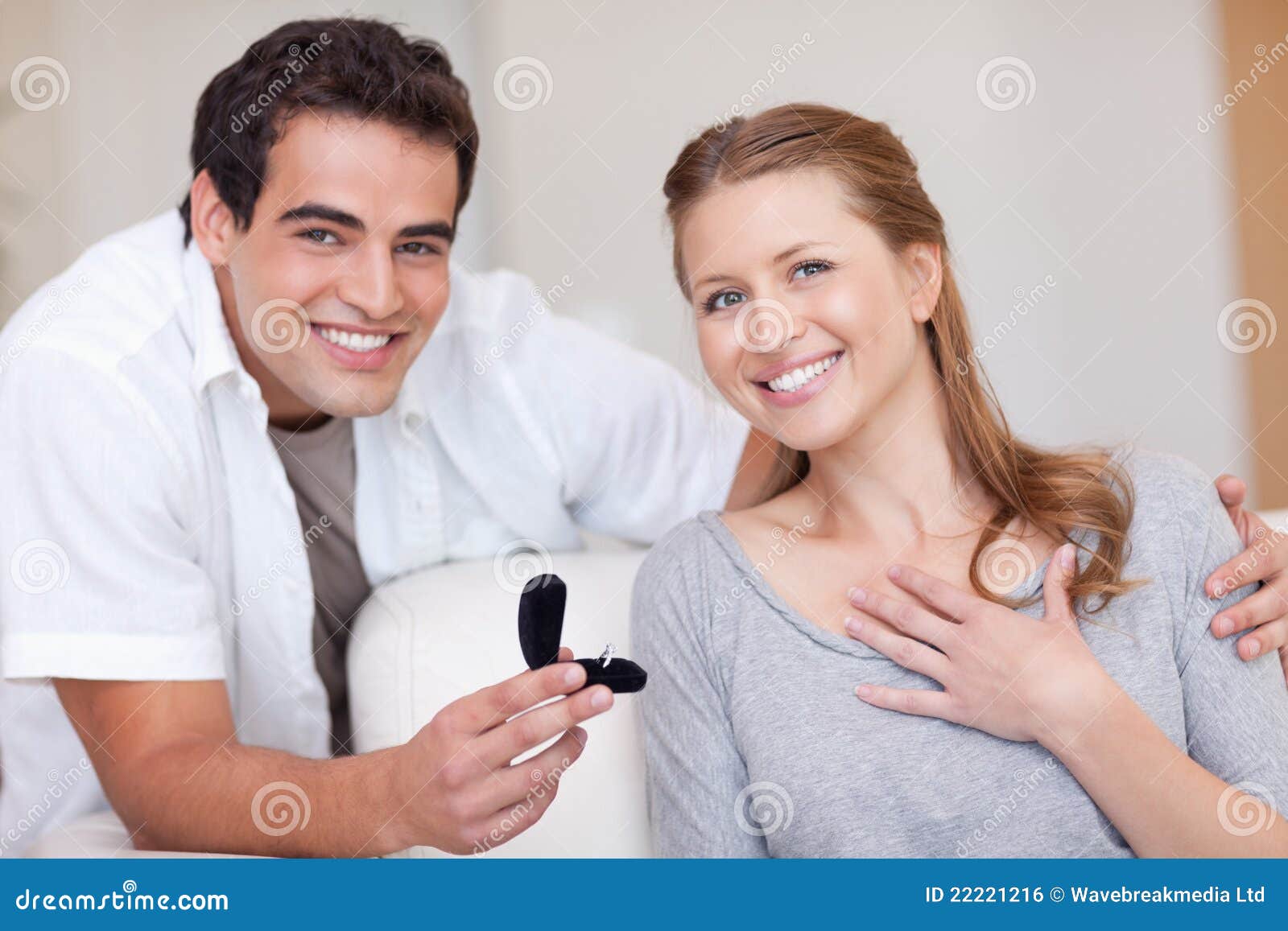 Happy Couple Just Got Engaged Stock Photo - Image of happy, happiness ...