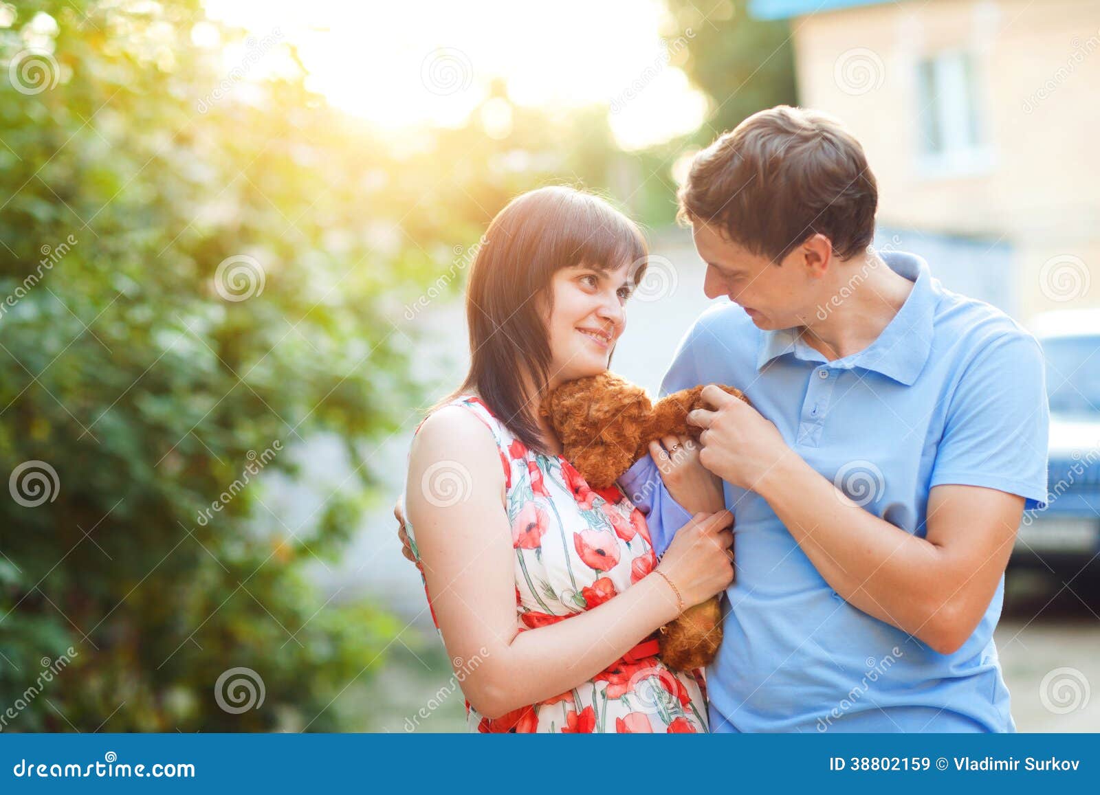 Happy Couple Looking To Each Other Stock Image - Image of people ...