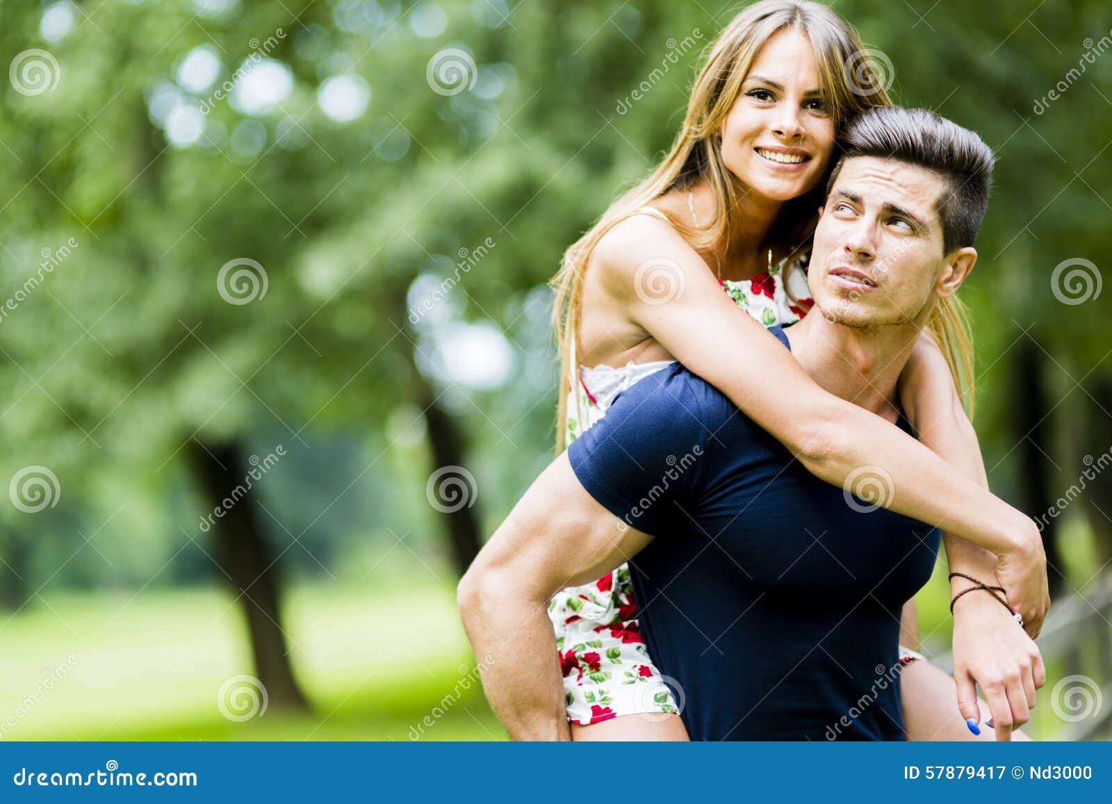 Happy Couple In Love Having Fun Outdoors Stock Image Image Of