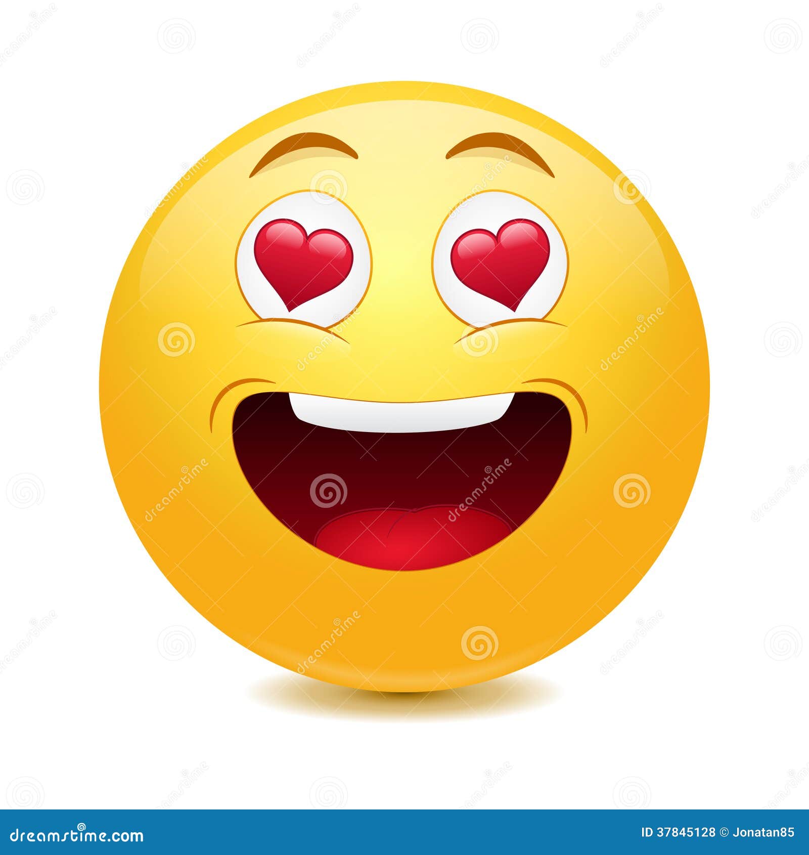 Happy Couple in Love with Painted Smiley Stock Illustration ...