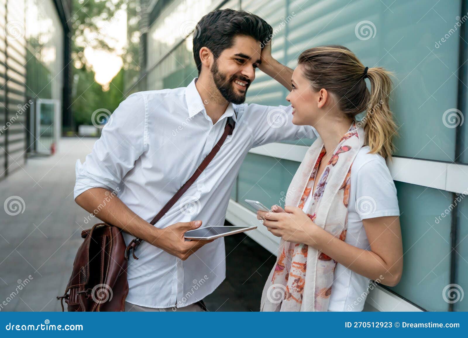 Happy Couple in Love Using Digital Devises for Work, Study or Social ...