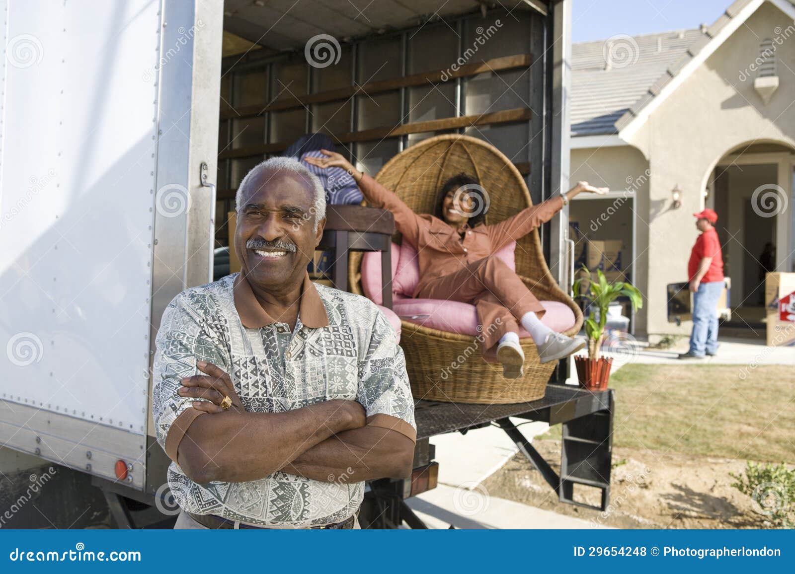Happy Couple Moving into New House Stock Photo - Image of happy ...