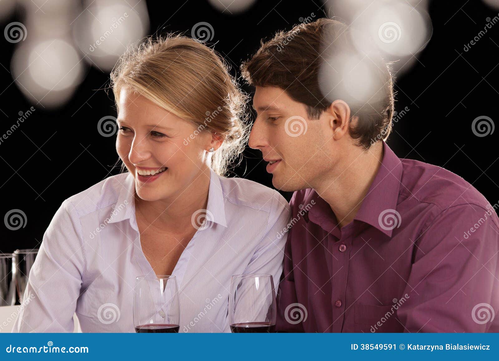 Happy couple on night out stock image. Image of dinner - 38549591