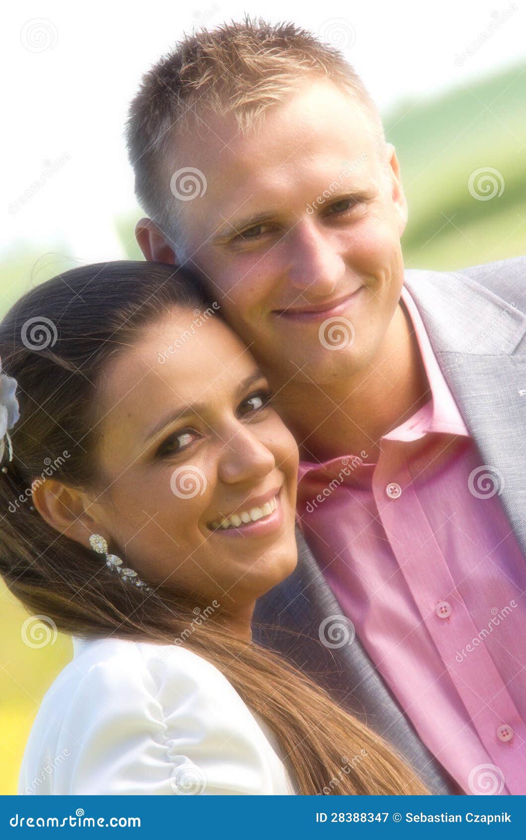 Happy couple portrait stock image. Image of beautiful - 28388347