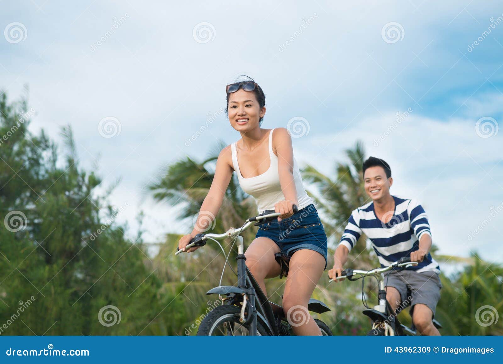 Happy couple stock image. Image of outdoors, ride, romance - 43962309