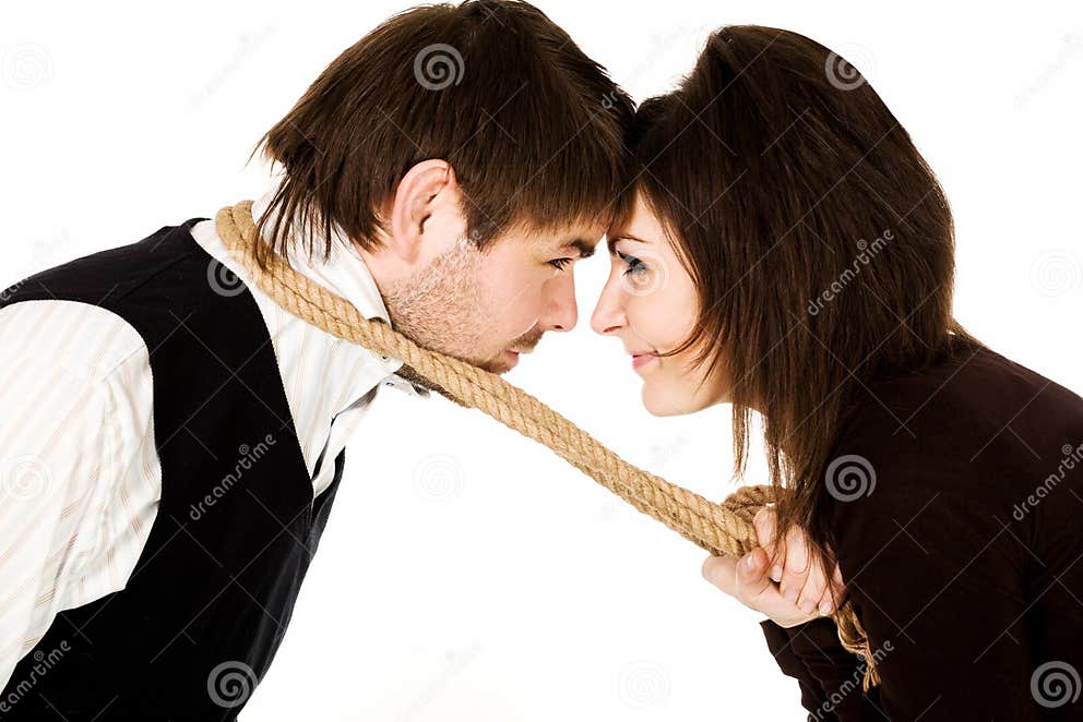 Happy couple with rope stock photo. Image of playful, leisure - 8148244