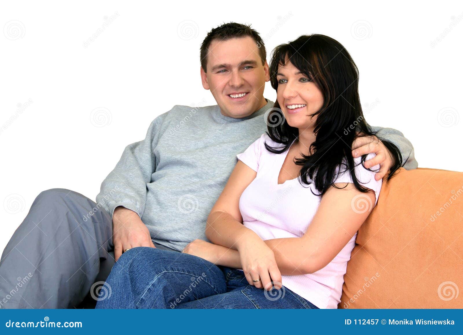 Happy Couple Sitting stock image. Image of siling, couple - 112457