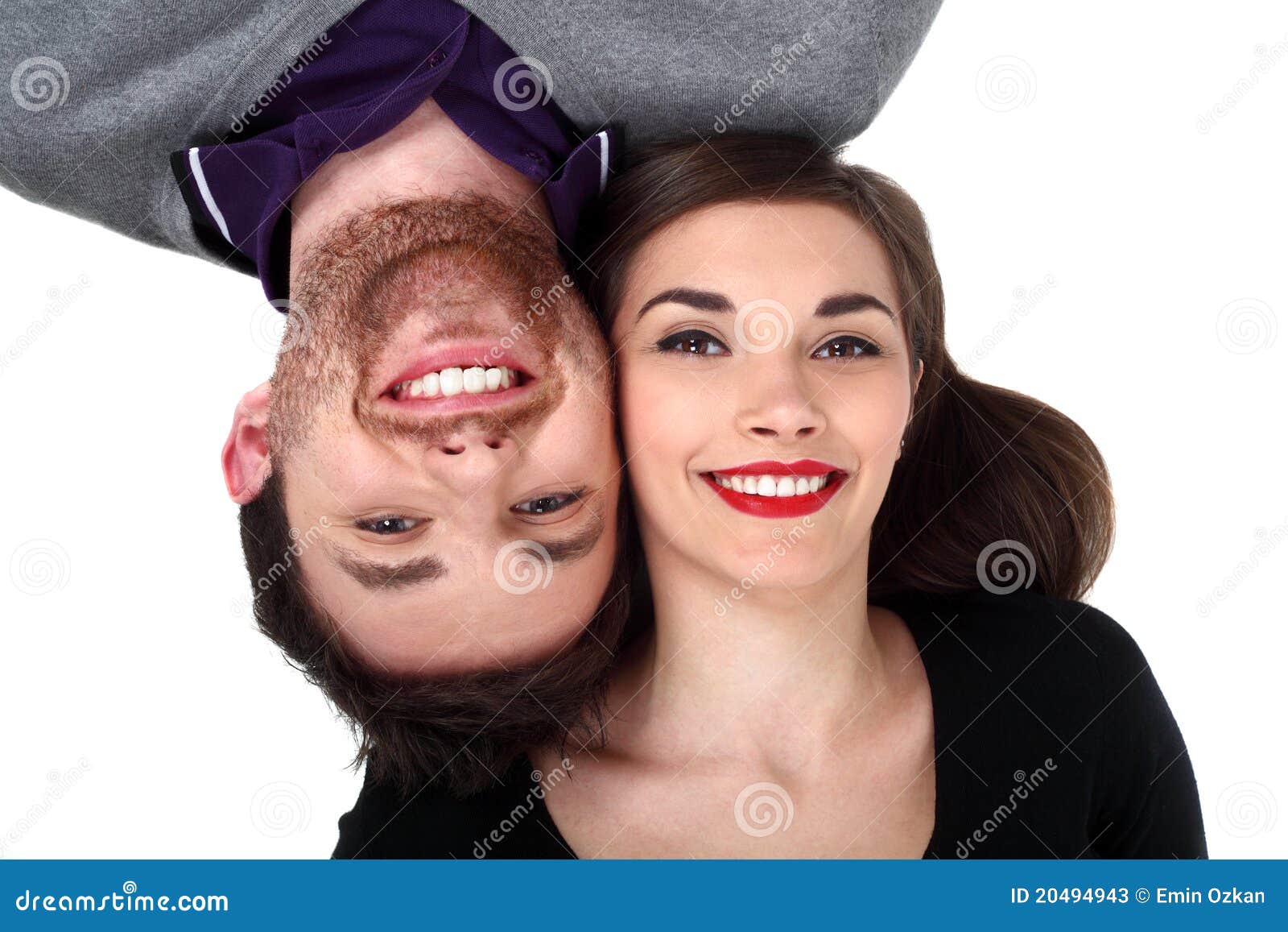 Happy couple smiling stock image. Image of isolated, happiness - 20494943