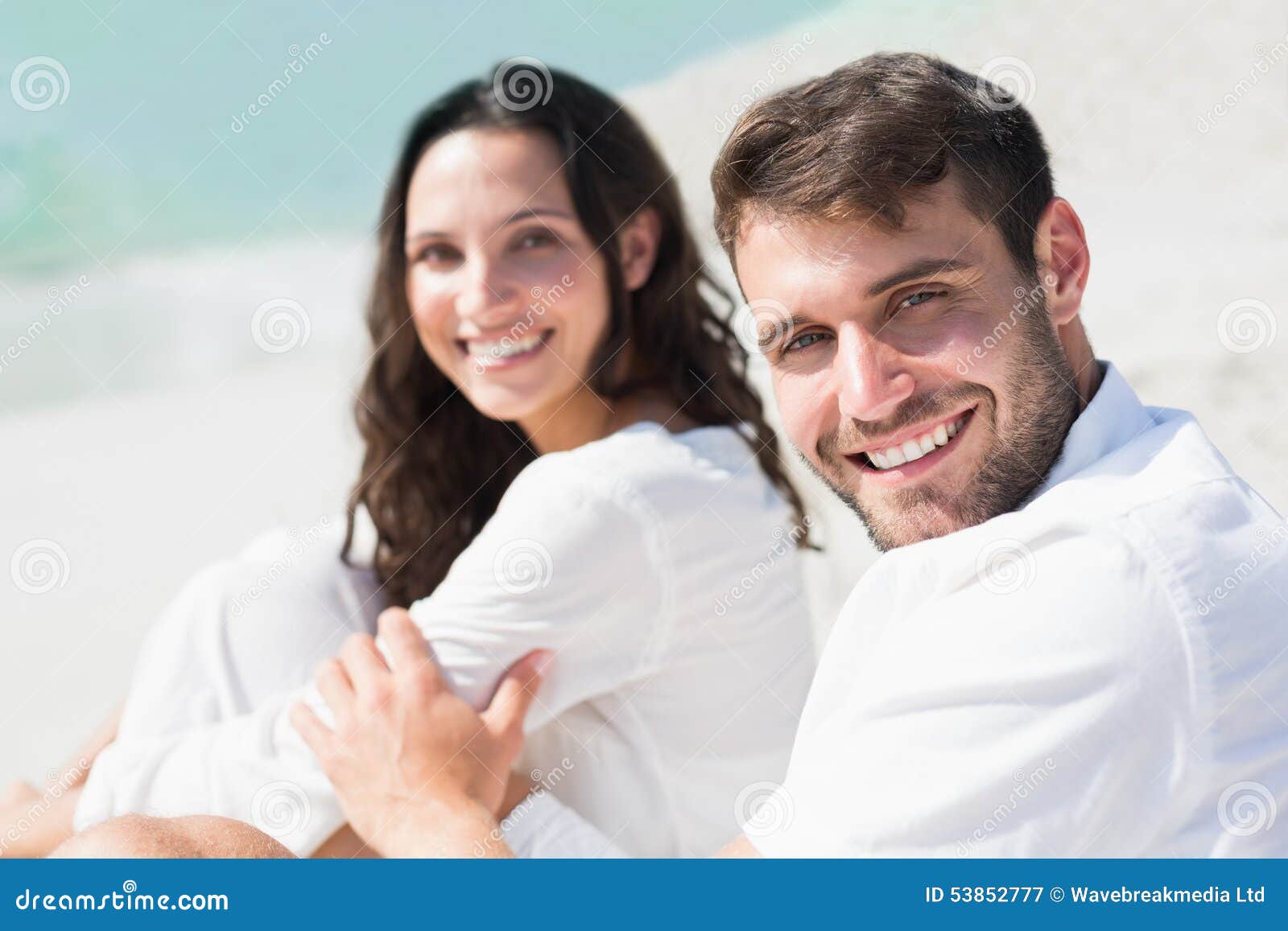 Happy couple smiling stock image. Image of casual, attractive - 53852777