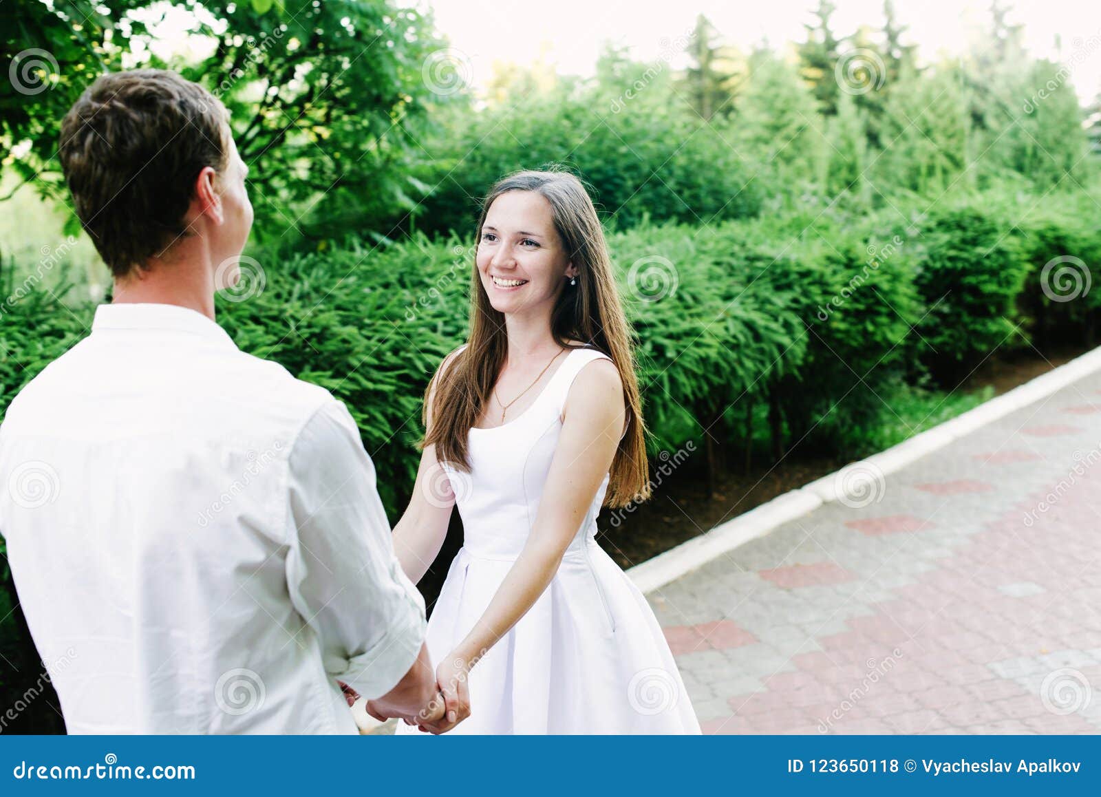 Couple Smiling at Each Other Looking Lovely Stock Photo - Image of ...