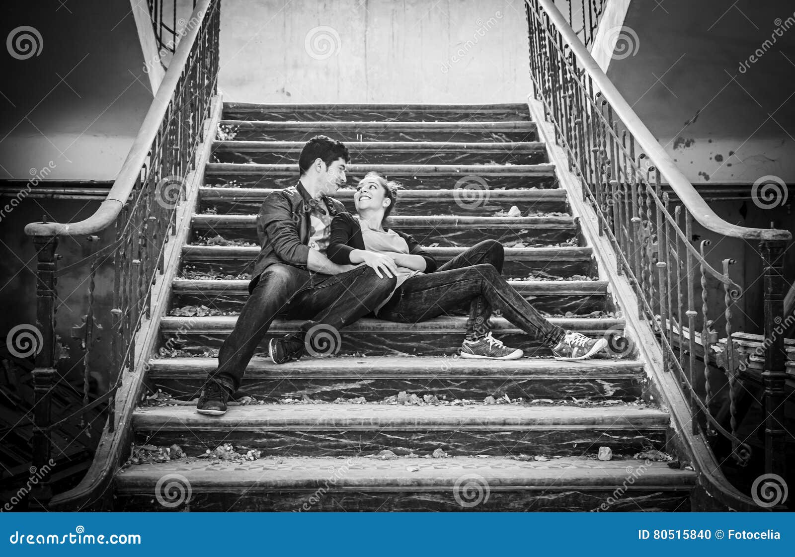 Happy couple steps stock photo. Image of attractive, intimacy - 80515840