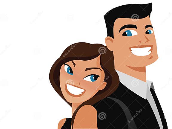 Happy couple vector stock vector. Illustration of female - 18262339