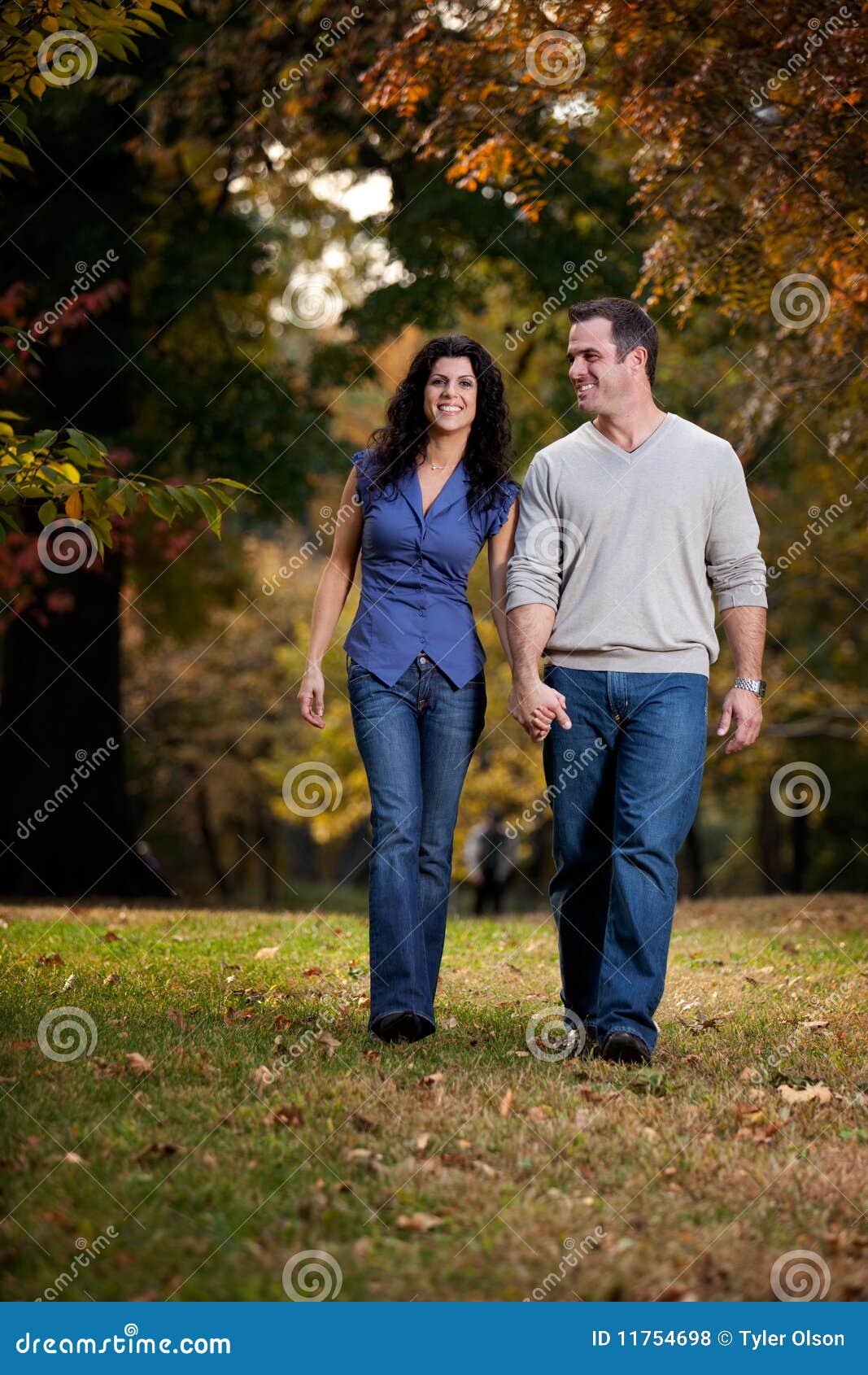 Happy Couple Walk stock photo. Image of nature, active - 11754698
