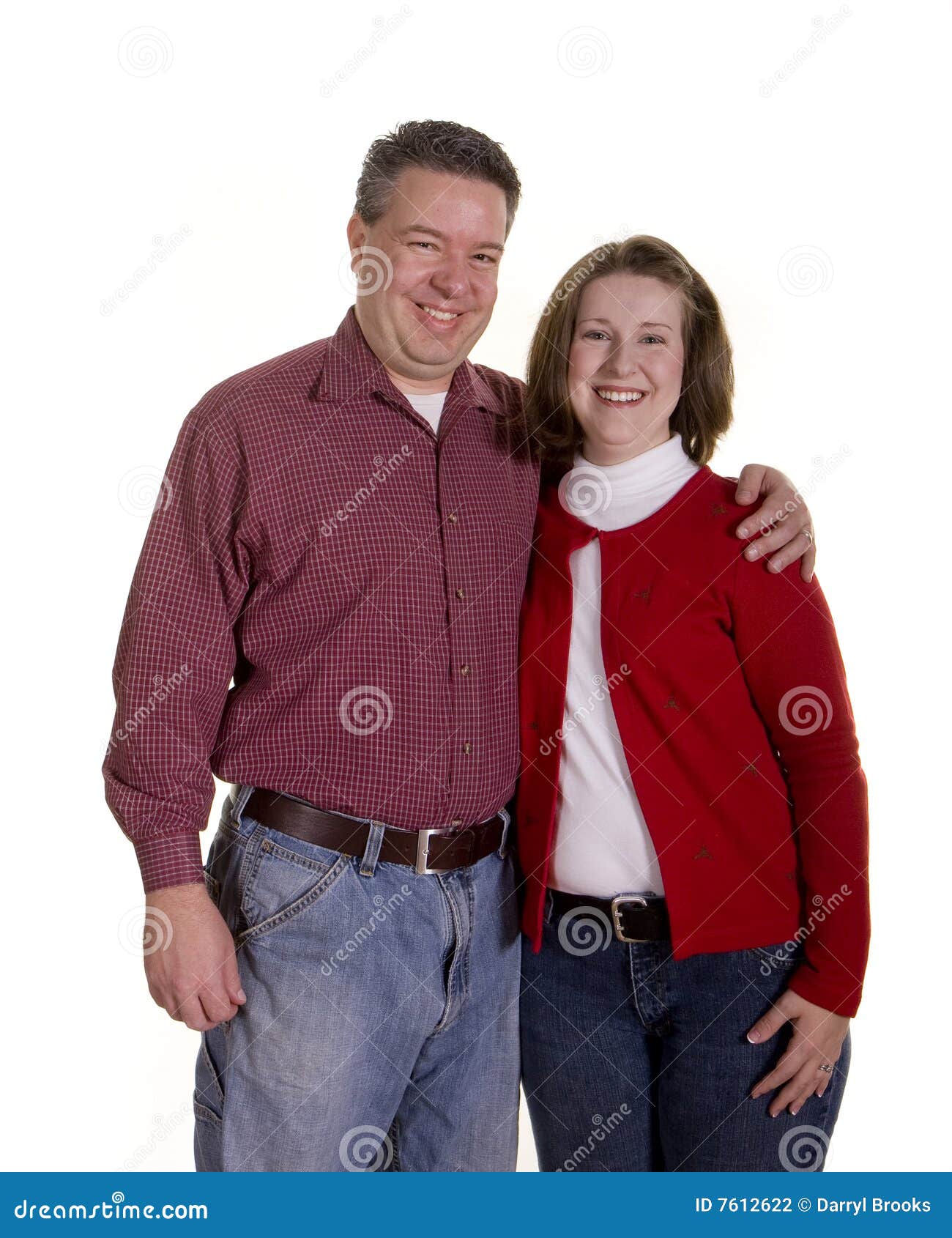 Happy Couple on White stock photo. Image of portrait, healthy - 7612622