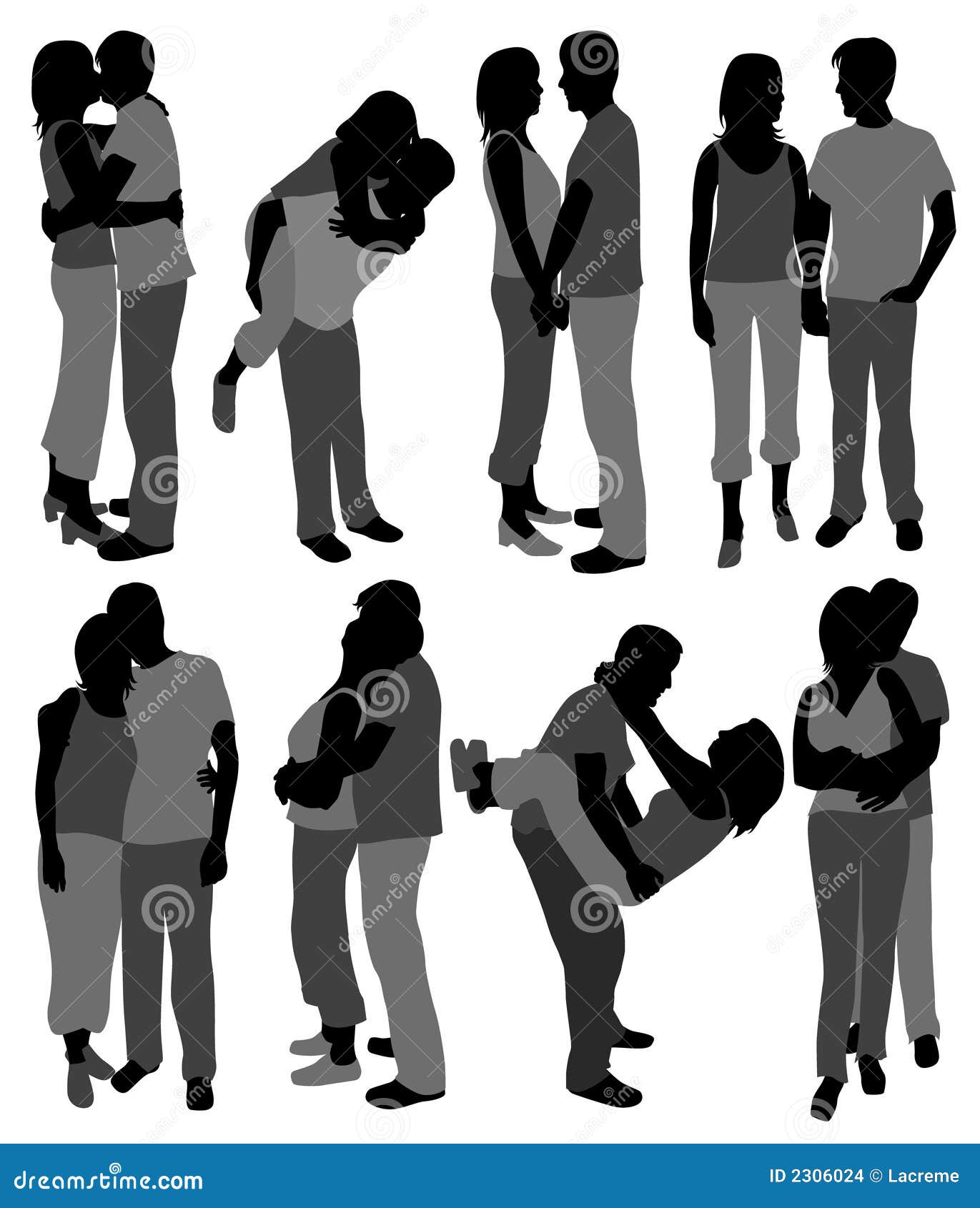 Happy couples in love stock vector. Illustration of kiss - 2306024