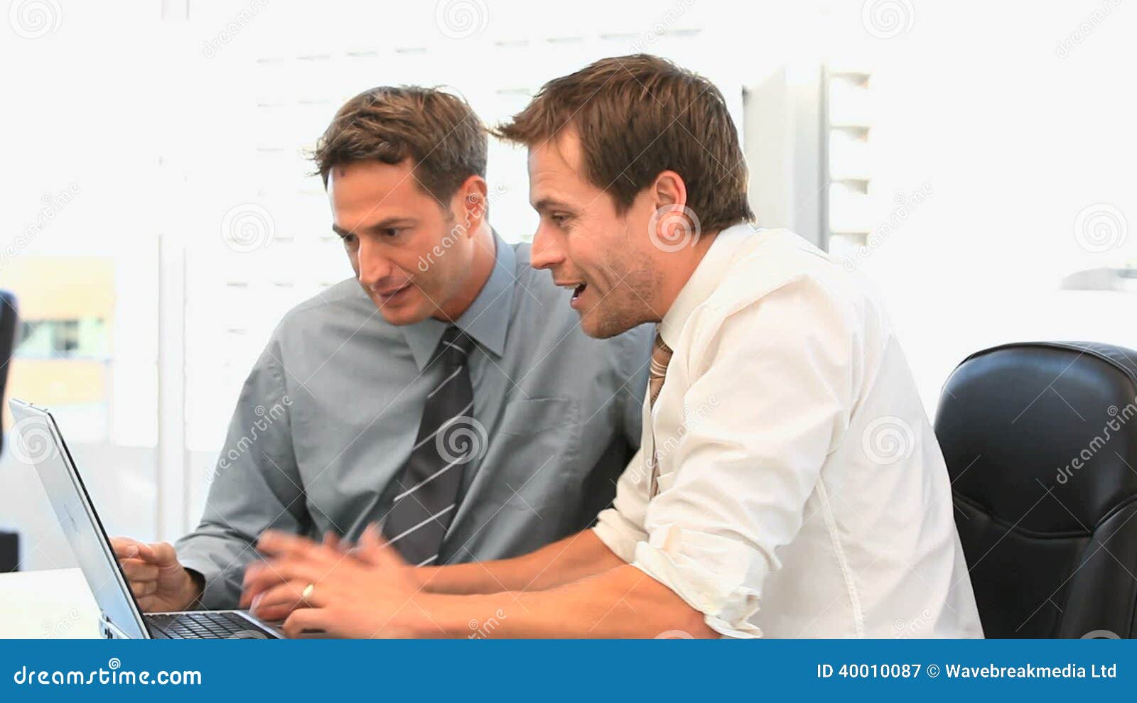 Happy Coworker Working Together Stock Video - Video of boss, male: 40010087