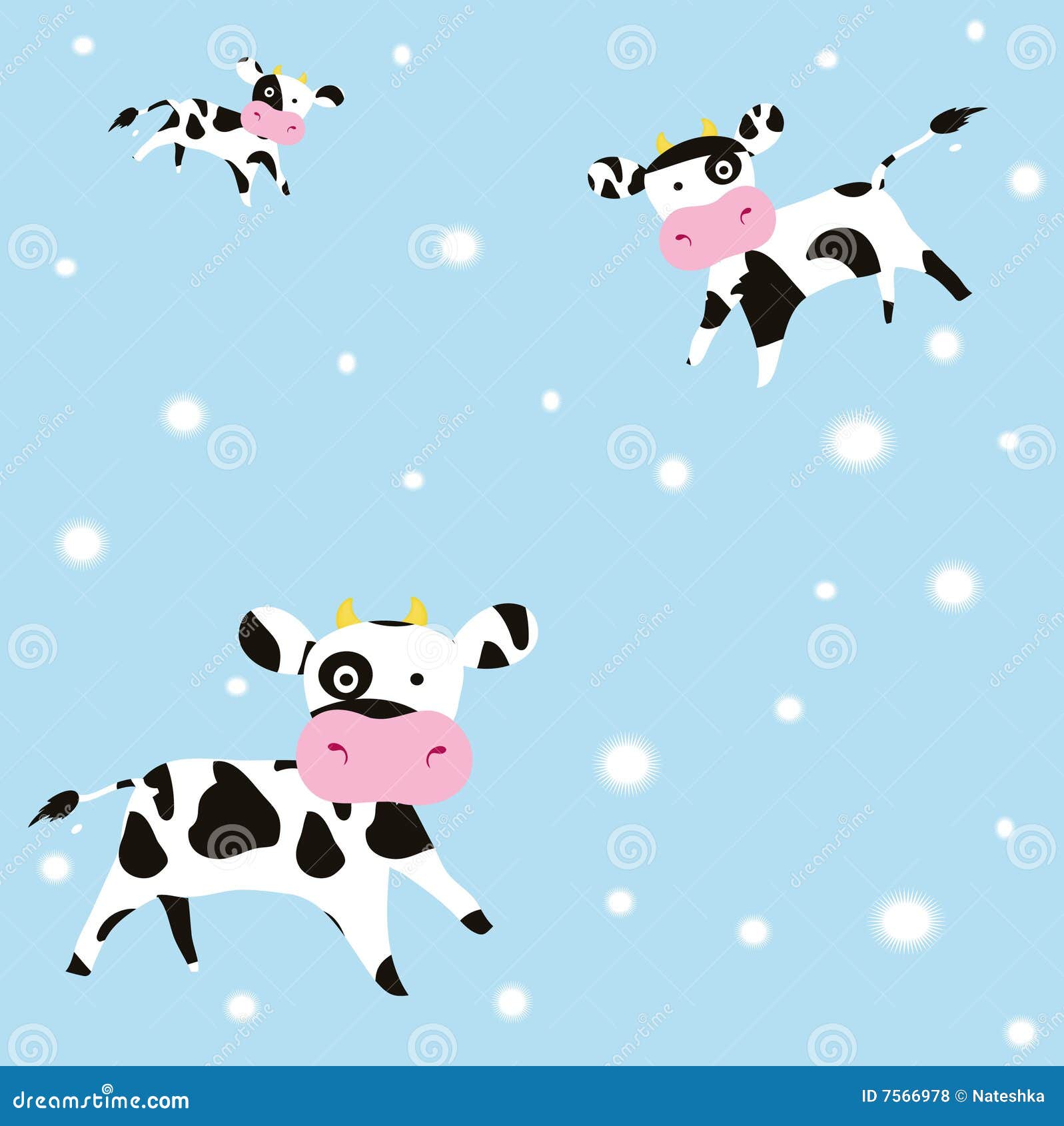 Happy Cows.Clip-Art. Cartoon Vector Illustration | CartoonDealer.com ...