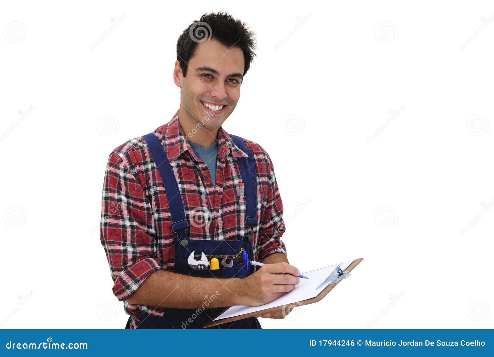 Happy Serviceman Removing Tire By Lift In Garage Stock Photo ...