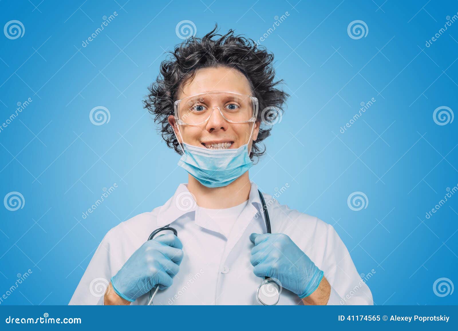 Happy crazy physician stock image. Image of medical, people - 41174565