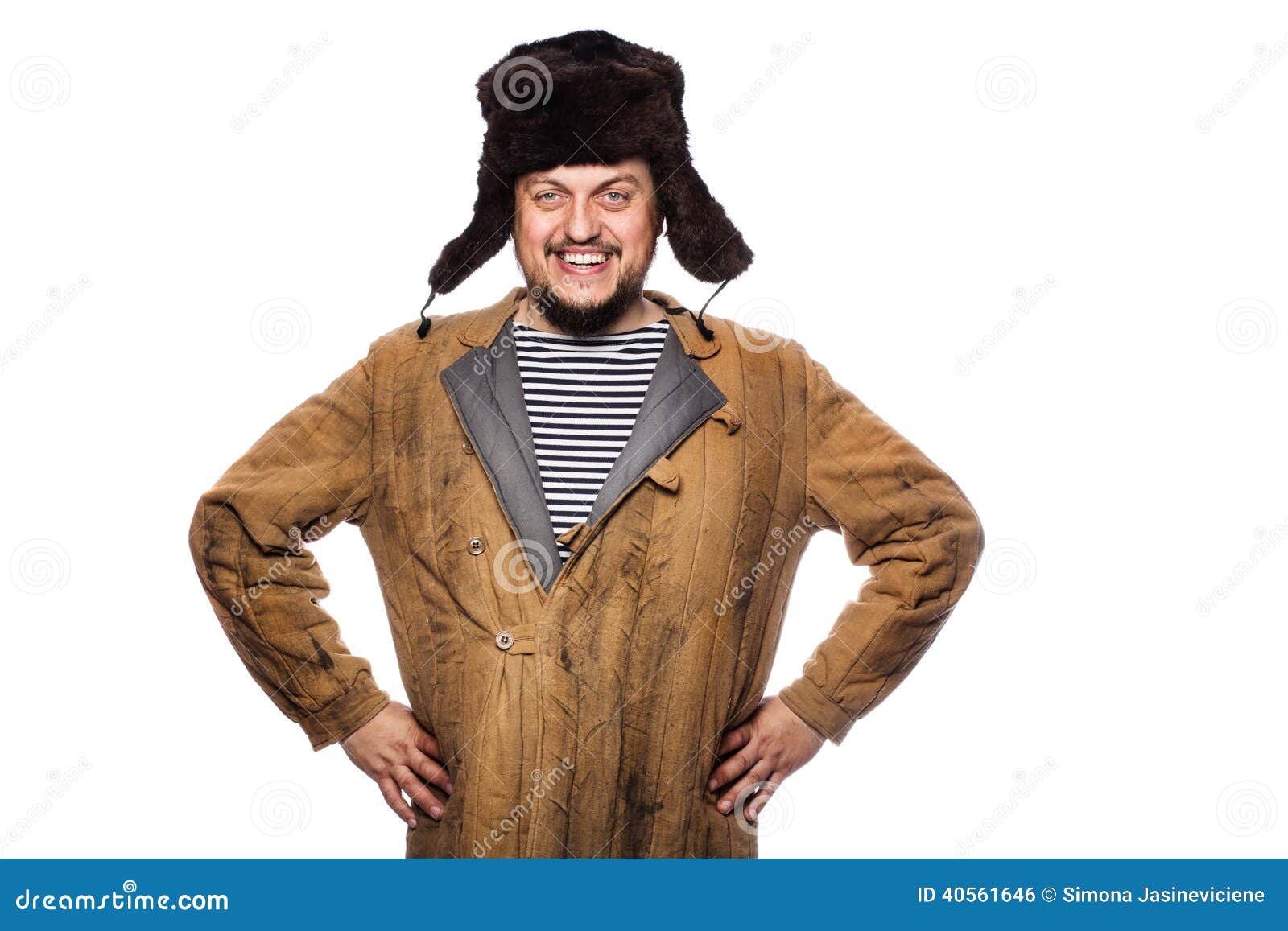 Happy Crazy Russian Man Smiling Stock Photo - Image of east, friendly ...