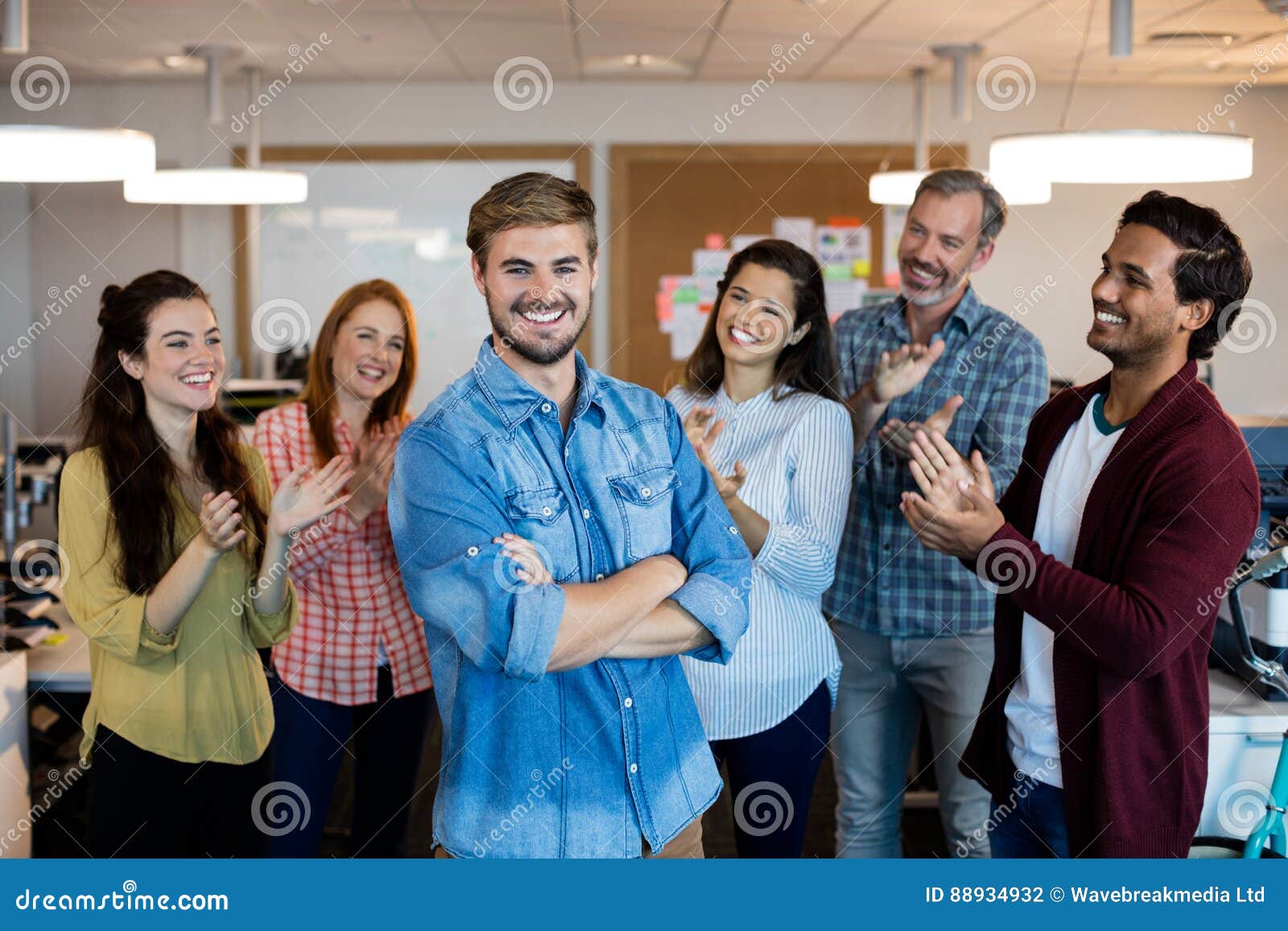 Happy Creative Business Team Celebrating Success Stock Photo - Image of ...