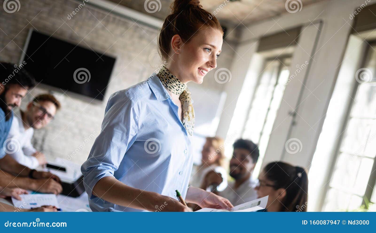 Happy Creative Team in Office. Business, Startup, Design, People and ...