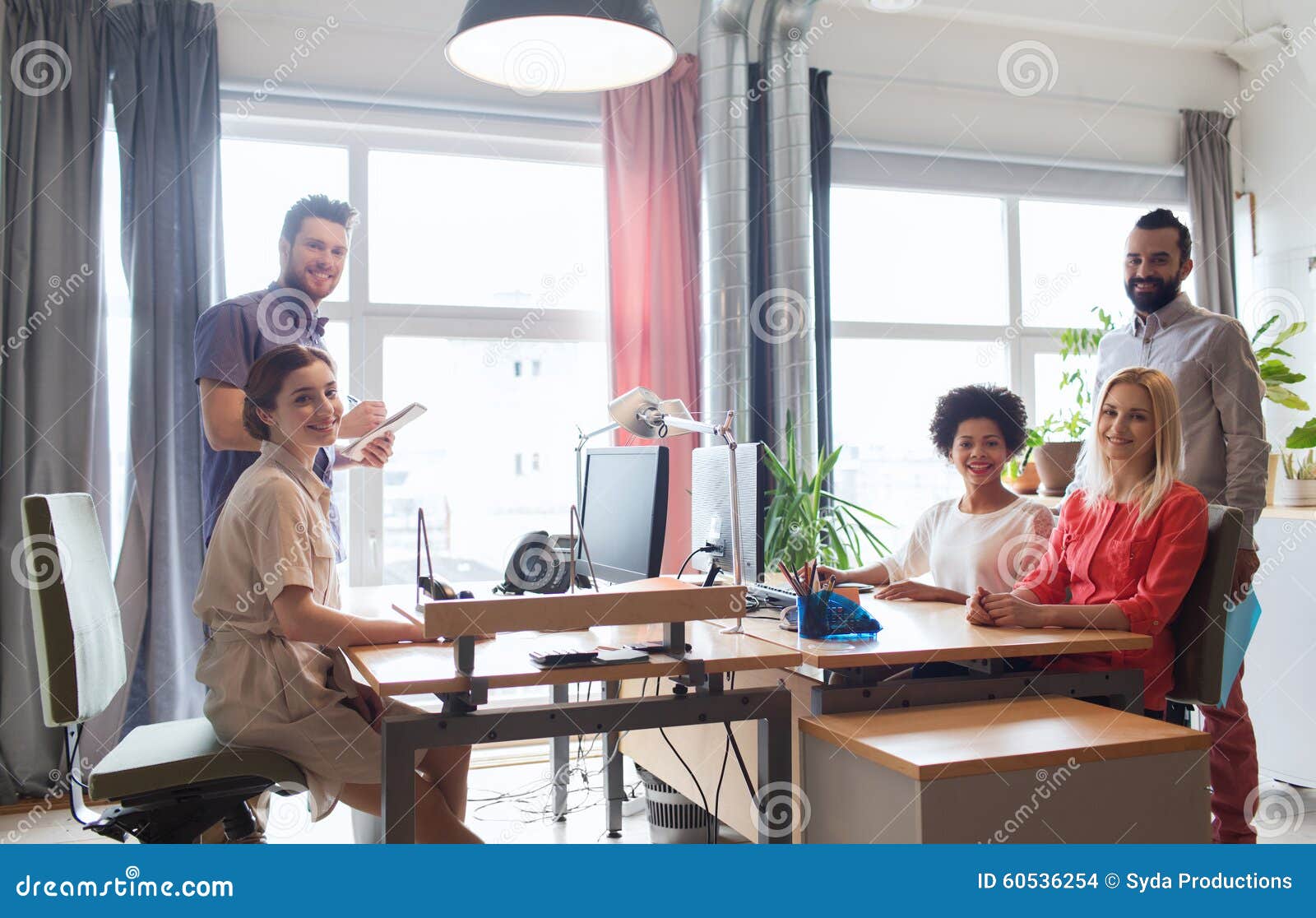 Happy Creative Team in Office Stock Photo - Image of happy, group: 60536254