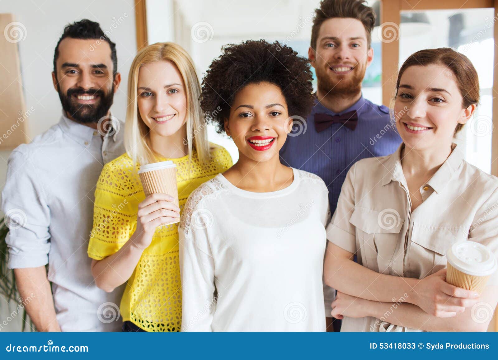 Happy Creative Team in Office Stock Image - Image of corporate ...