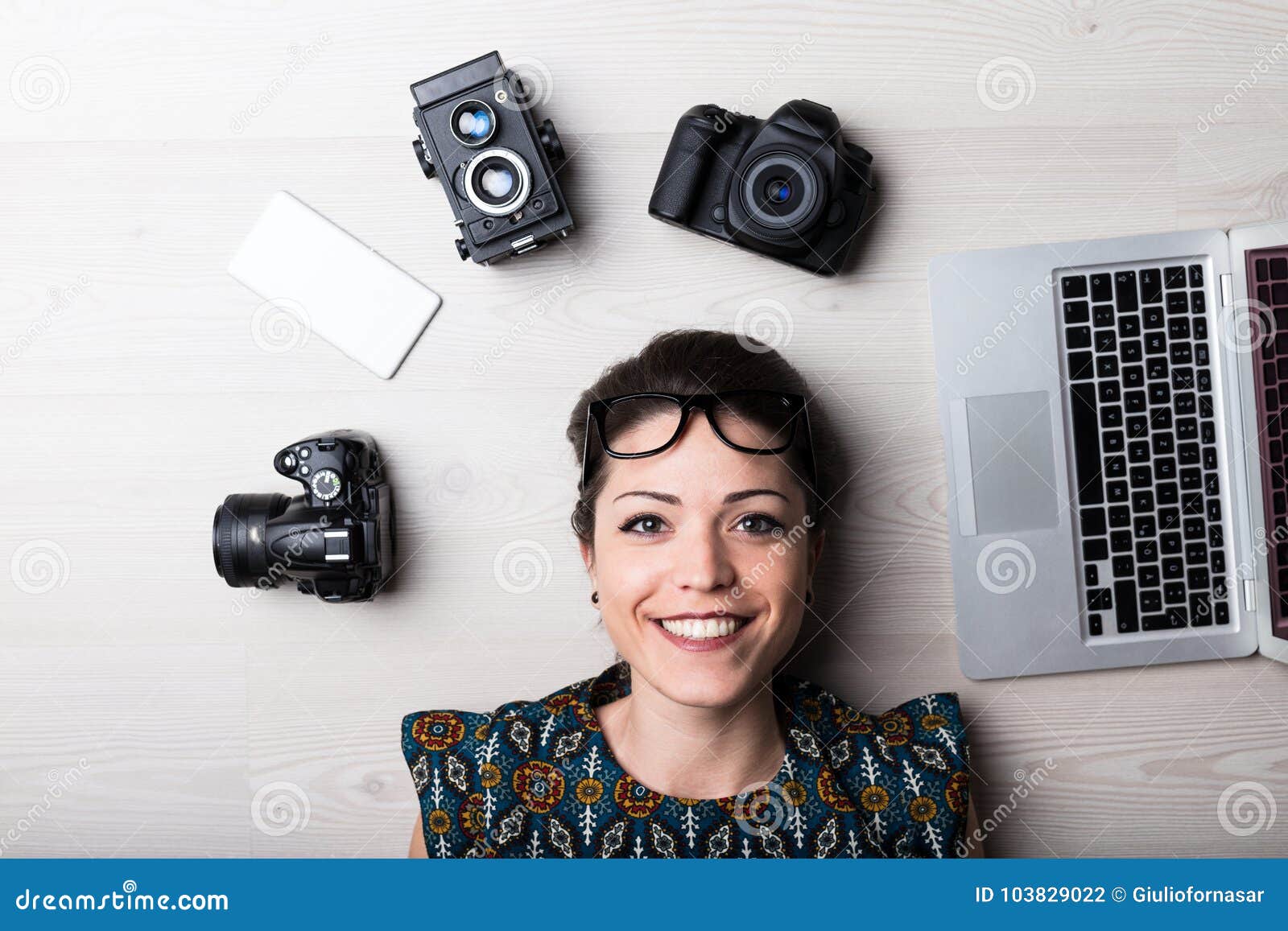 Happy Creative Woman is a Web Designer Stock Photo - Image of authentic ...