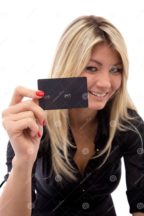 Happy with credit card stock photo. Image of card, expression - 4231610