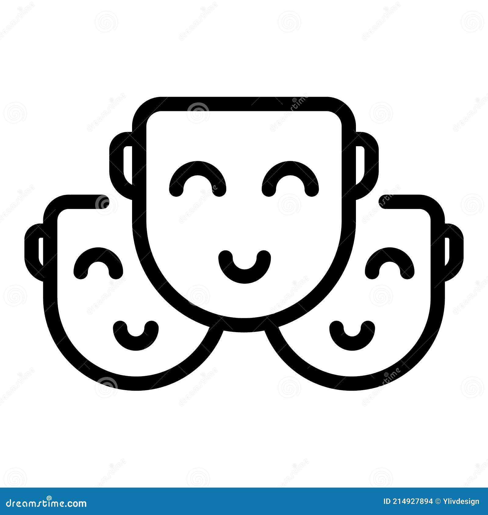 Happy Crew Icon, Outline Style Stock Vector - Illustration of line ...