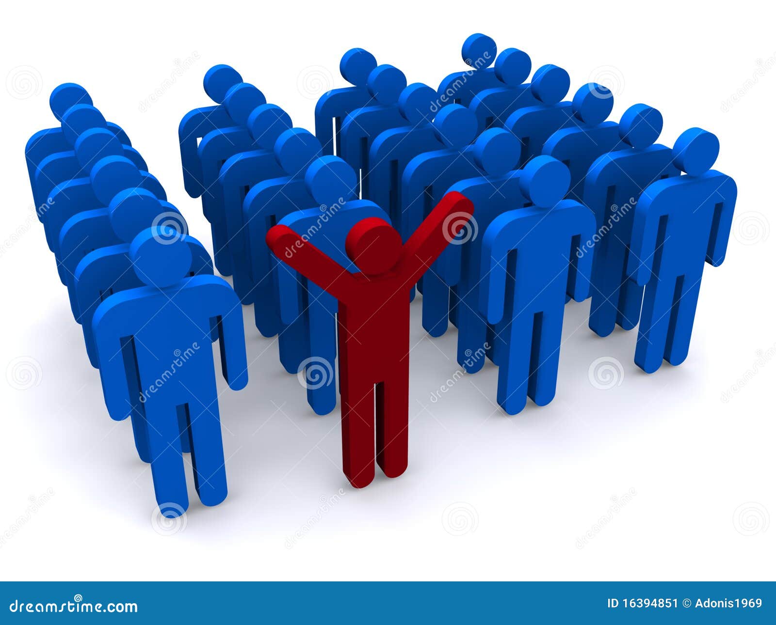 Happy in a crowd stock illustration. Illustration of individual - 16394851